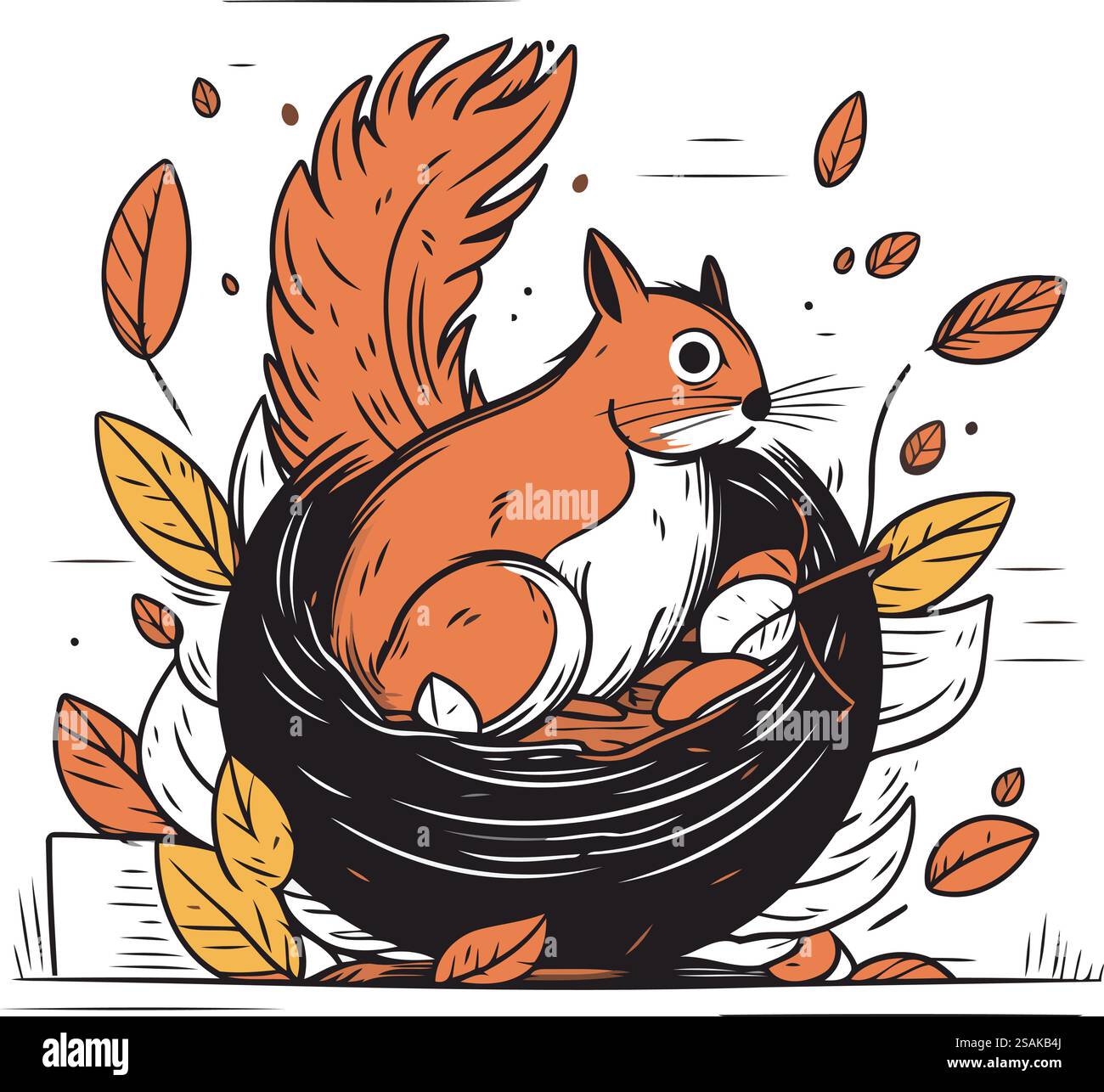 Squirrel nest Stock Vector Images - Alamy