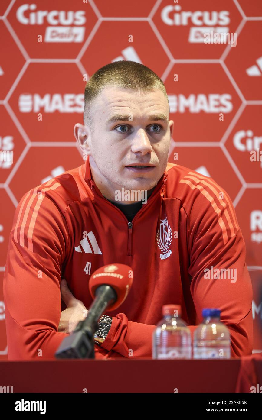 Standard's Attila Szalai pictured during a press moment of Belgian ...