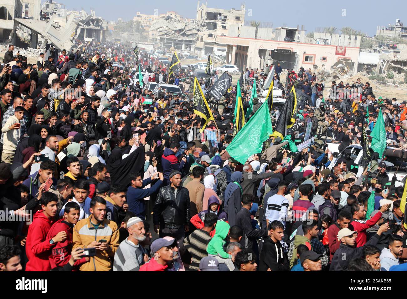 Israeli hostage Arbel Yehud is handed over to Red Cross outside Yahya Sinwar s house Israeli ...