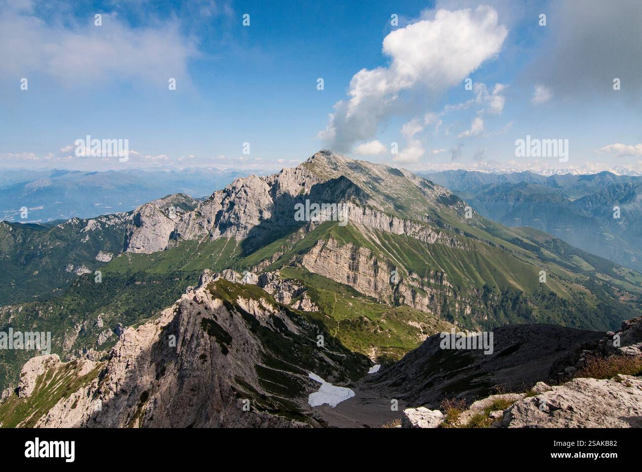 Northern Grigna mountain seen from Southern Grigna, Orobic Alps, Lecco ...