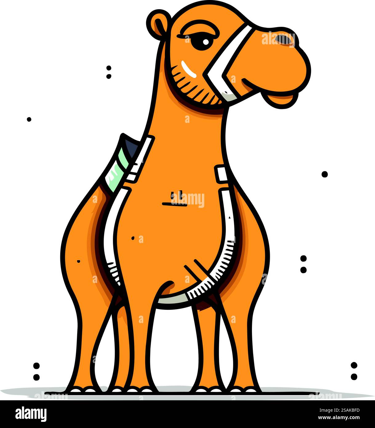 Cute camel cartoon vector illustration. Cute camel animal character ...
