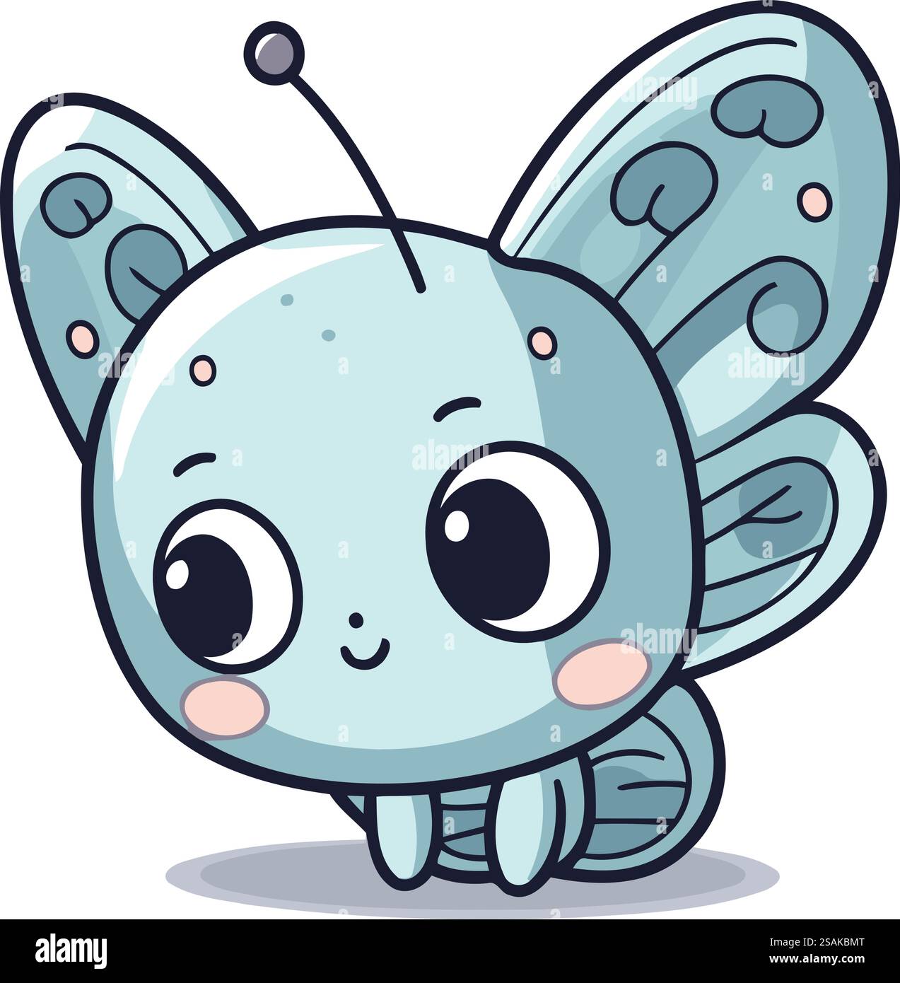 Butterfly character design. Cute cartoon style vector illustration ...