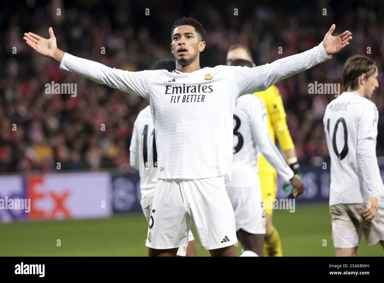 Jude Bellingham of Real Madrid celebrates his goal during the UEFA ...