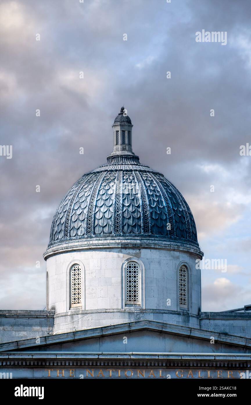 The National Gallery Dome in London against a Dramatic Sky Stock Photo ...