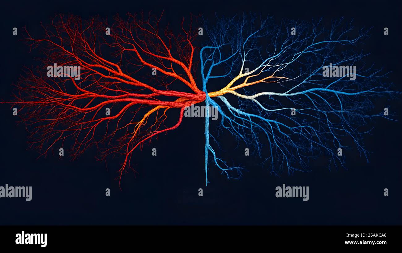 Visually compelling abstract tree diagram depicting the roots of ...