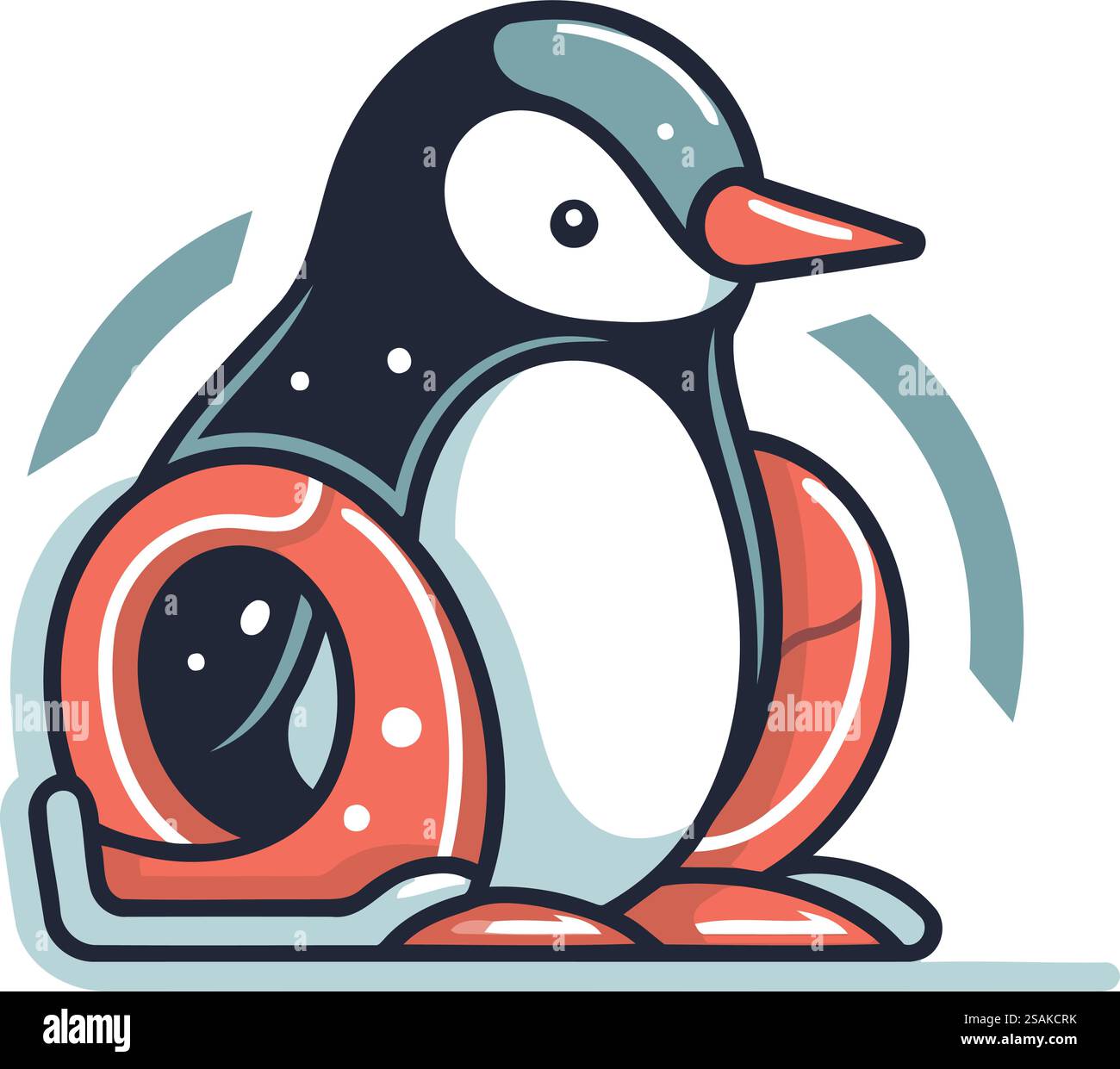 Cartoon penguin icon. Cute penguin vector illustration Stock Vector ...