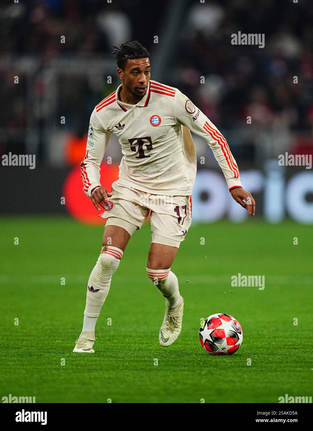 Allianz Arena, Munich, Germany. 29th Jan, 2025. Michael Olise (Bayern ...