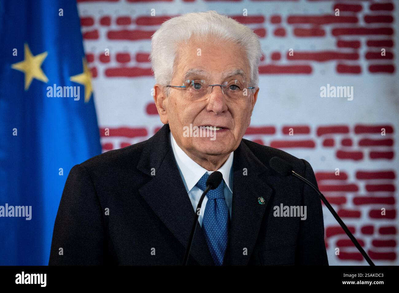 The President of the Italian Republic, Sergio Mattarella attends the ...