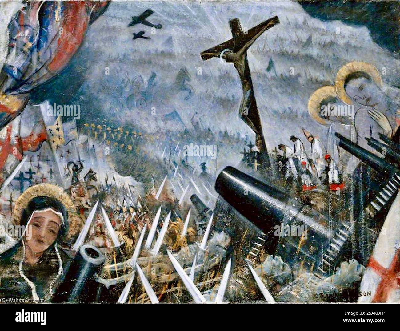 Christopher Nevinson - The Unending Cult of Human Sacrifice - 1934 ...