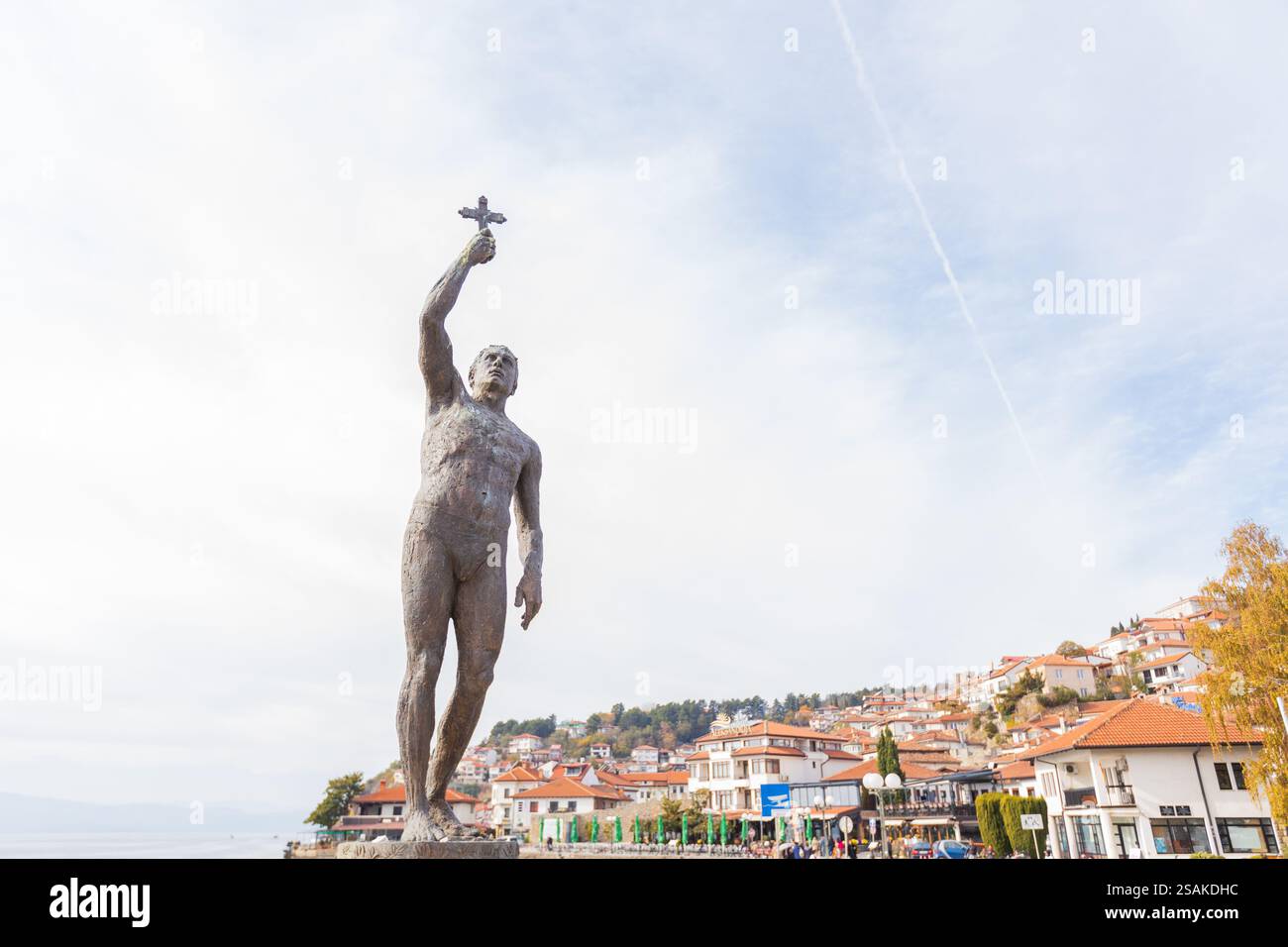 Epiphany Monument, Catcher of the Cross, City port in Ohrid, North ...