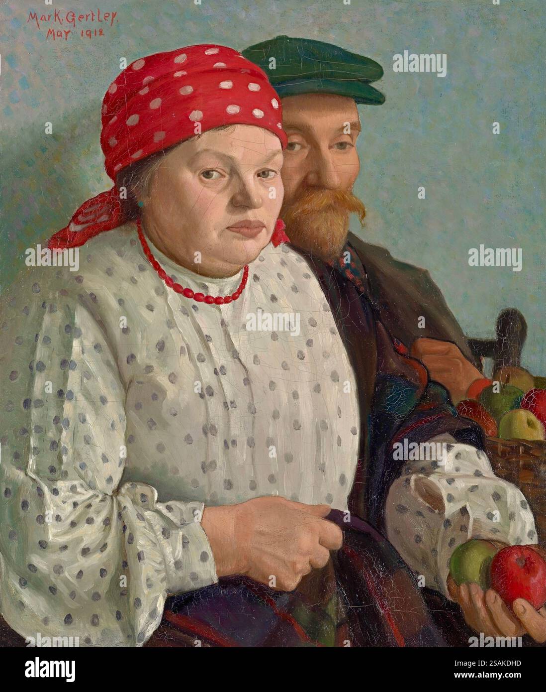 Mark Gertler - The Apple Woman and her Husband Stock Photo - Alamy