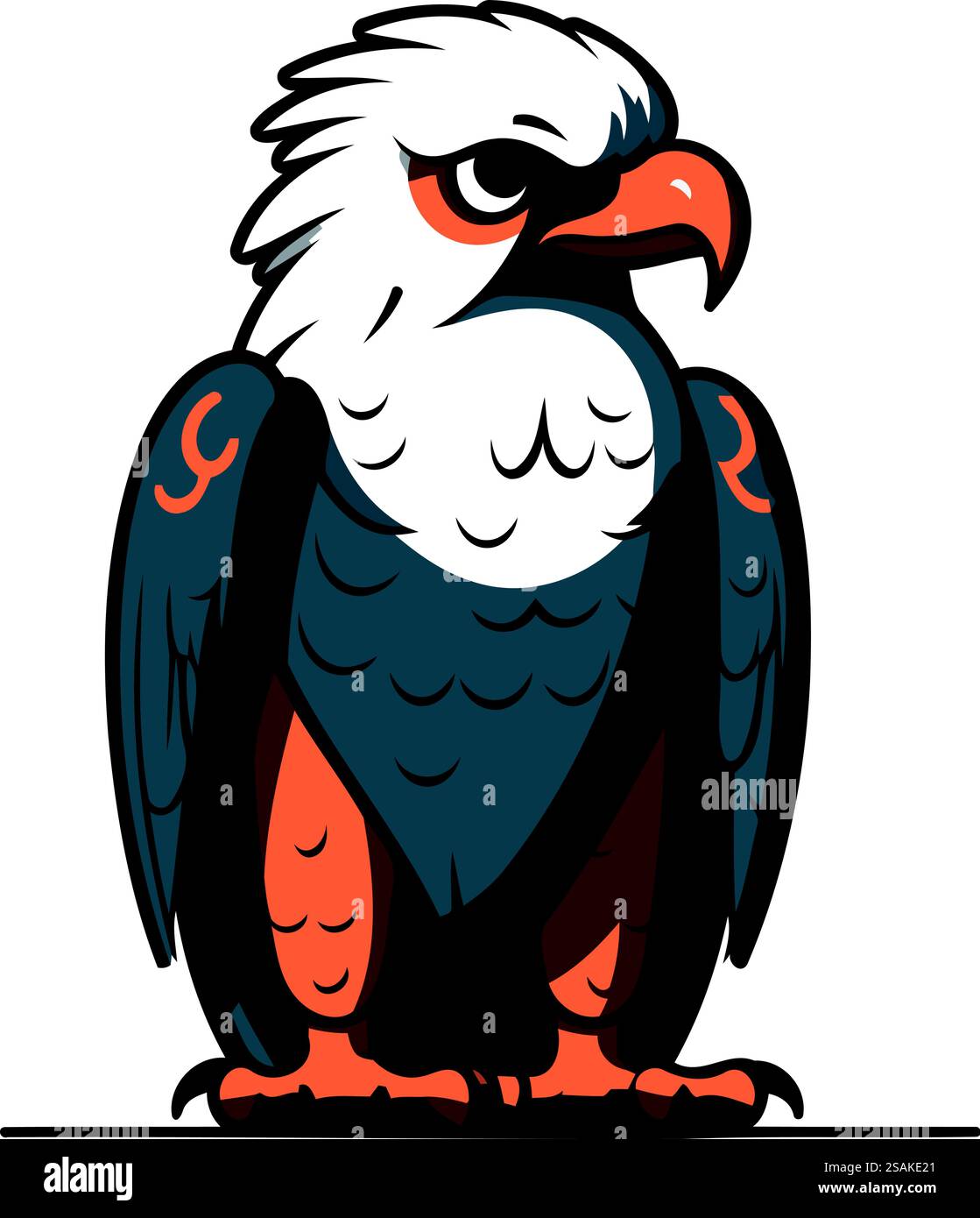 Eagle. Cartoon style. Vector illustration isolated on white background ...