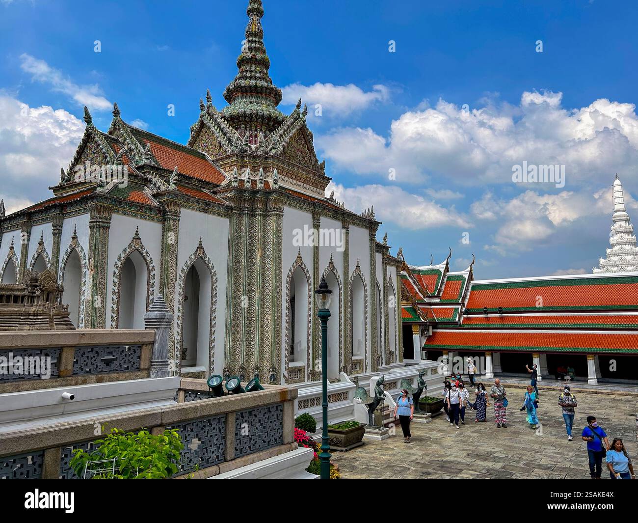 Bangkok, Thailand, Crowd People, Tourists, Visiting, Decorated Façade ...