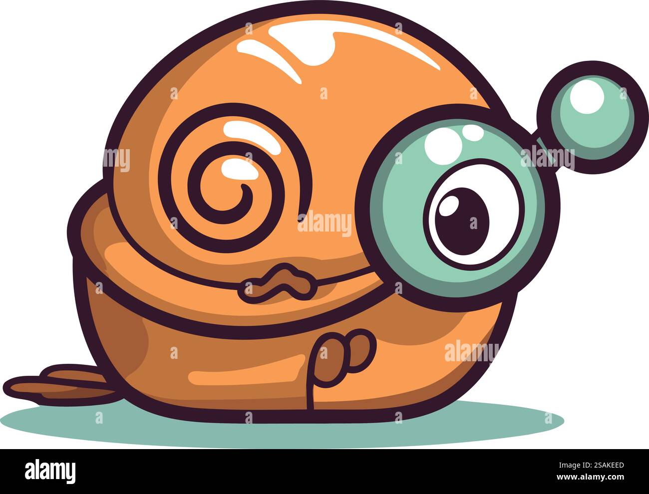 Cute cartoon alien character. Vector illustration isolated on white ...