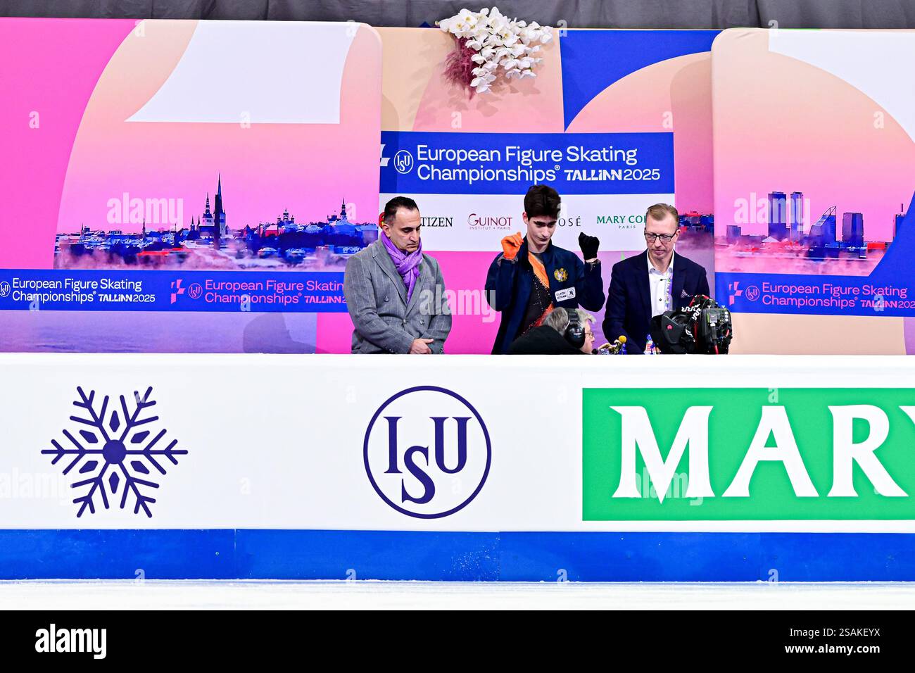 Semen DANILIANTS (ARM), at Kiss & Cry, during Men Short Program, at the ...