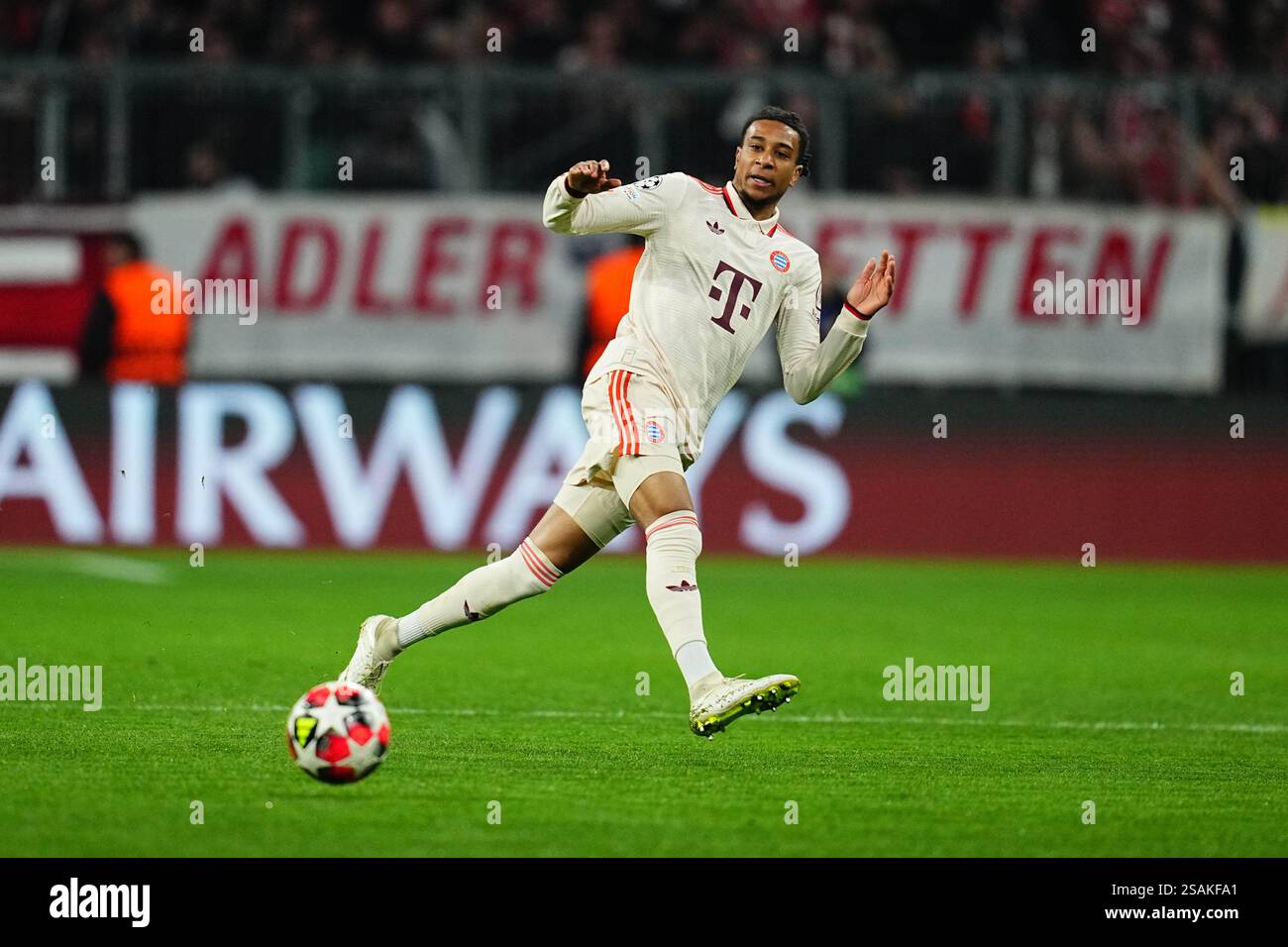 Allianz Arena, Munich, Germany. 29th Jan, 2025. Michael Olise (Bayern ...