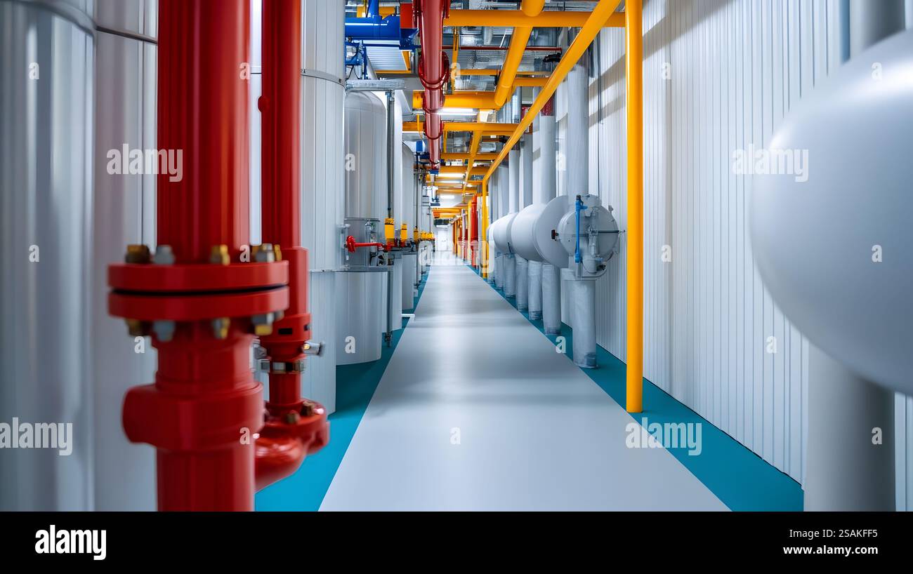 A modern biogas plant utilizing corn waste byproducts to generate ...