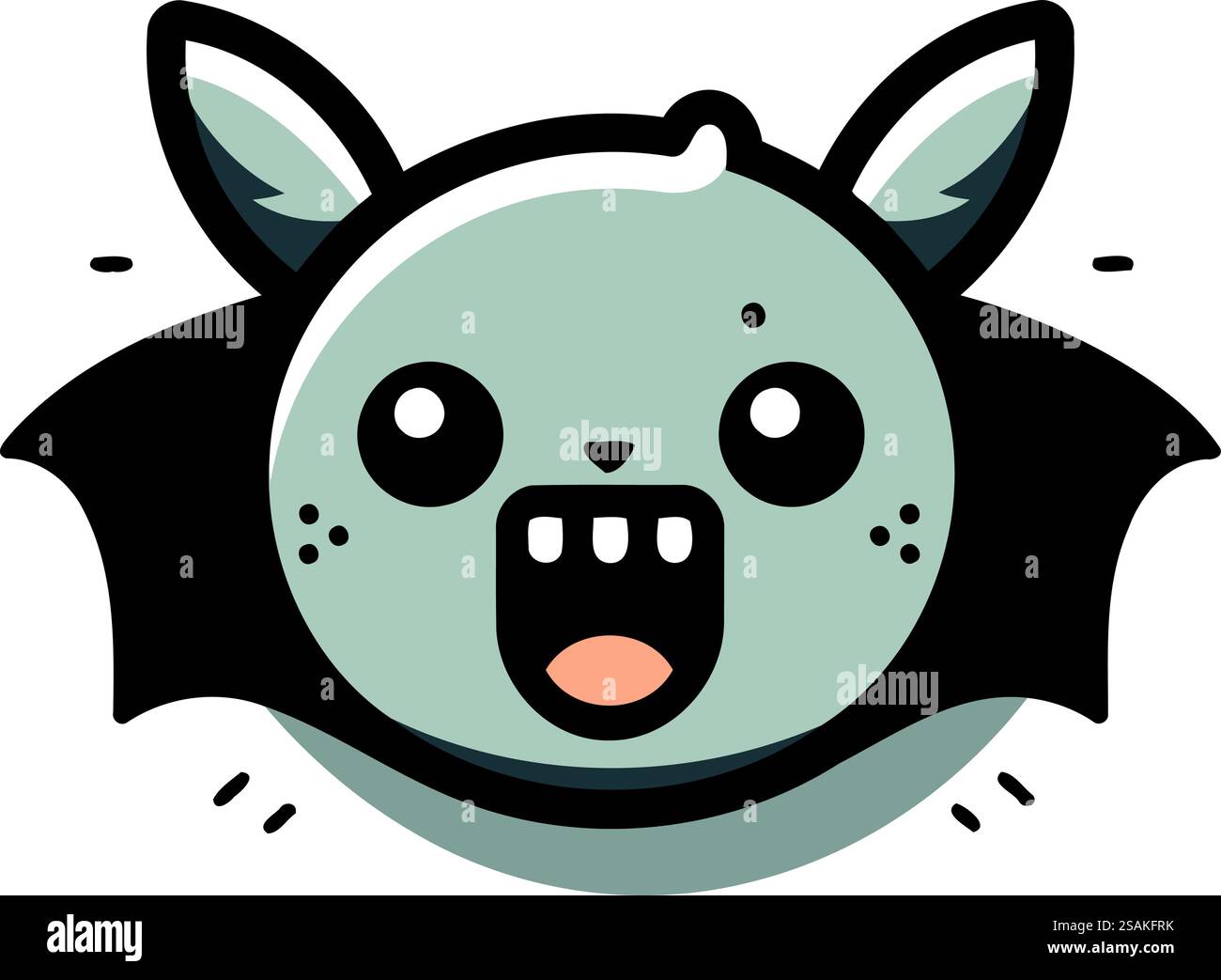 Cute cartoon vampire bat. Vector illustration isolated on white ...