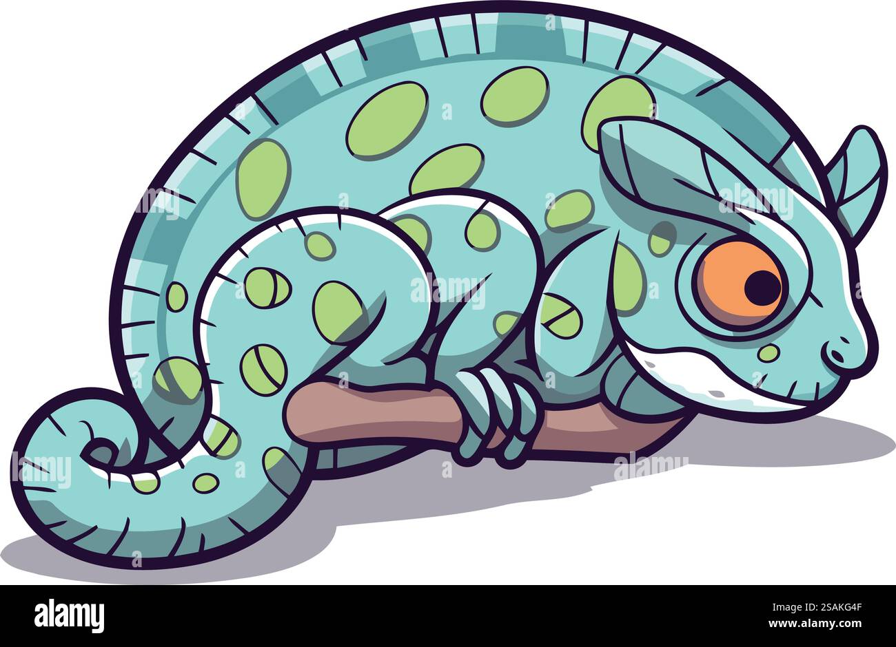 Cute chameleon character cartoon vector illustration. Cute chameleon ...