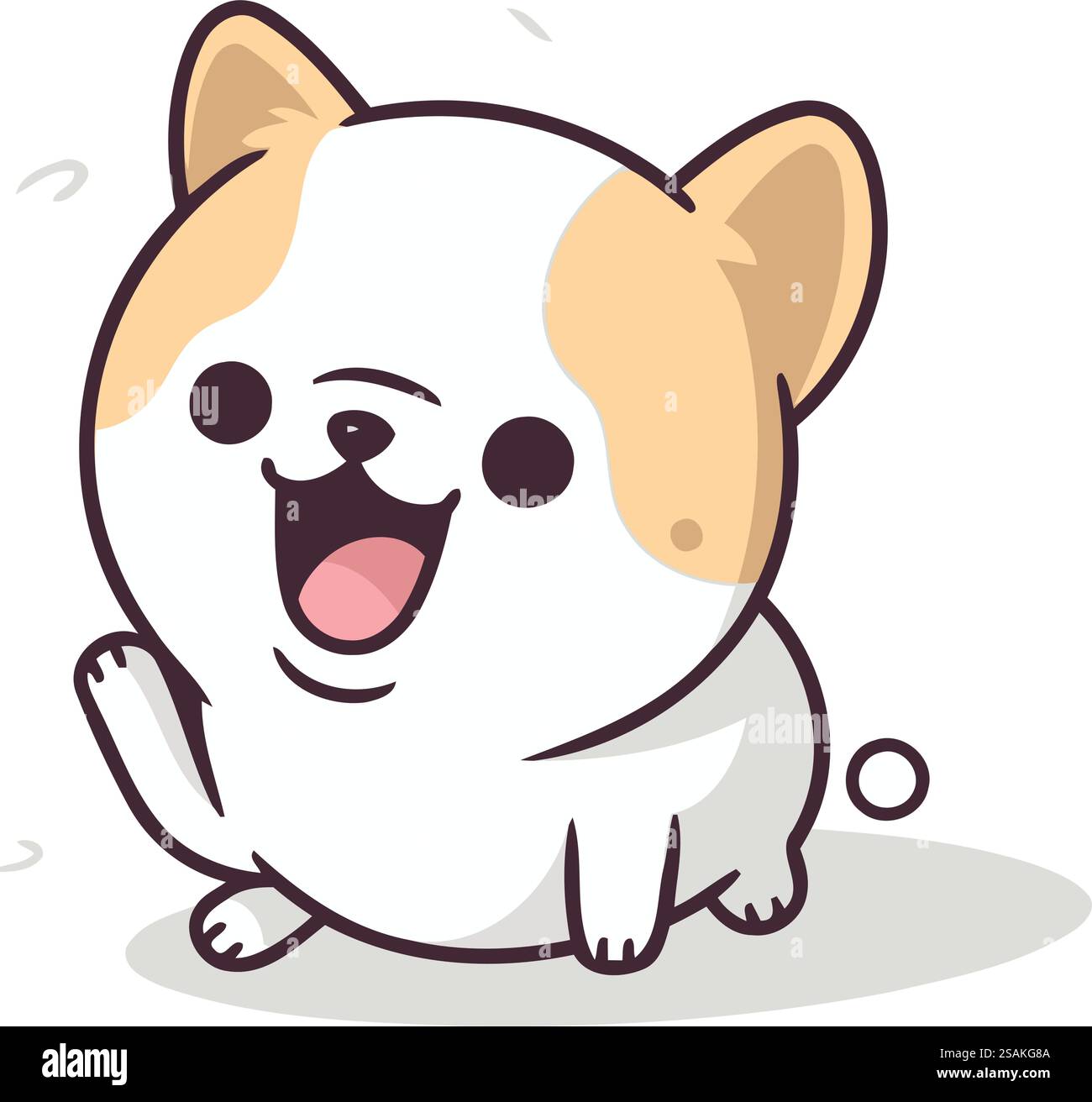 Cute dog vector illustration. Cute corgi cartoon character Stock Vector ...