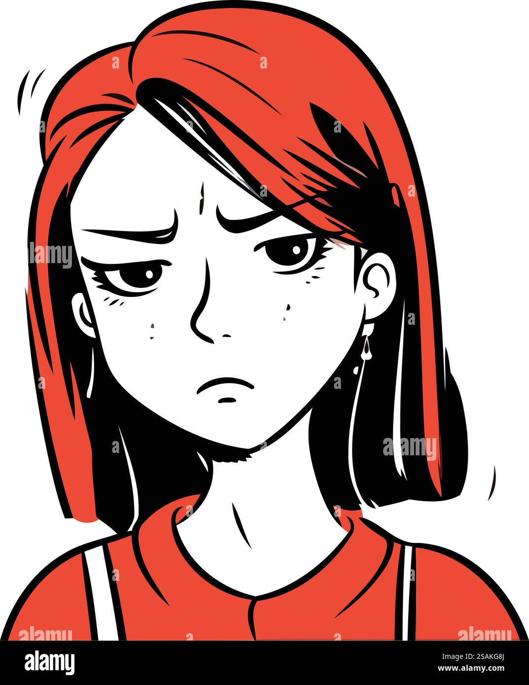 Disappointment girl Stock Vector Images - Alamy
