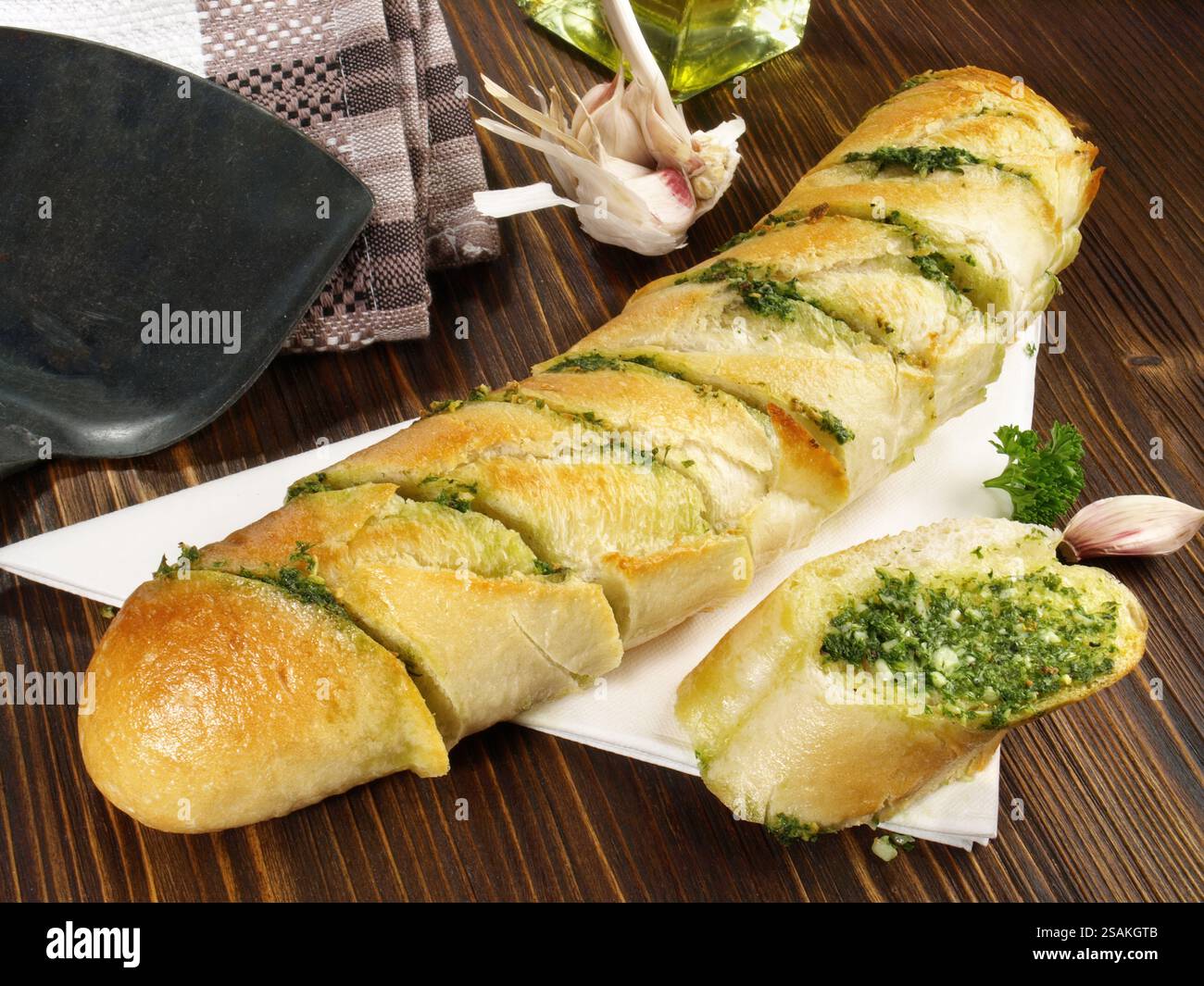 Garlic Bread - Fast Food Stock Photo - Alamy