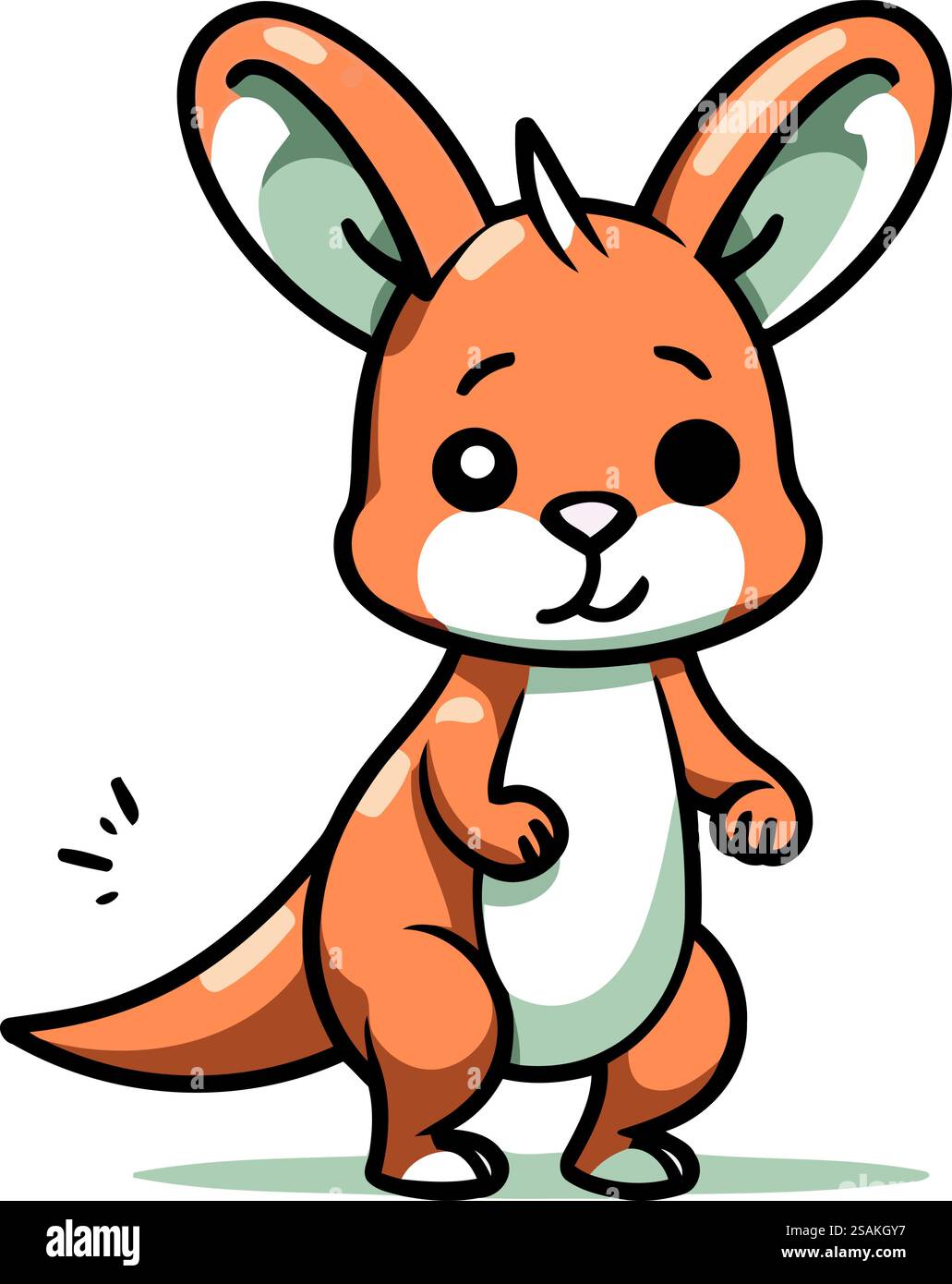 Cute kangaroo cartoon vector illustration. Cute kangaroo character ...
