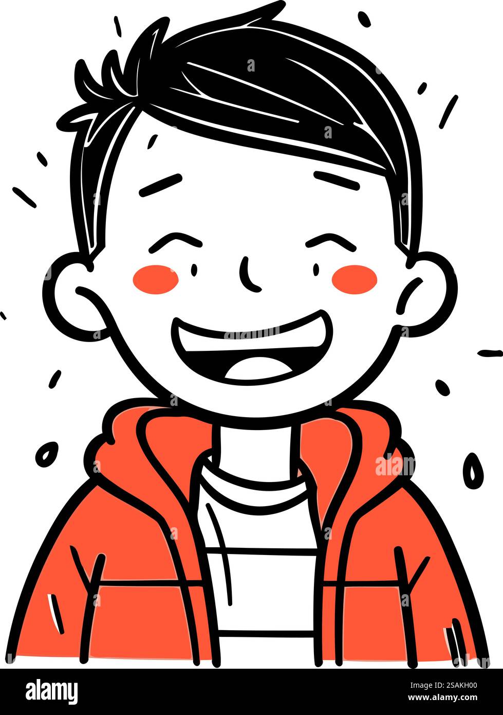 Cartoon boy laughing Stock Vector Images - Alamy