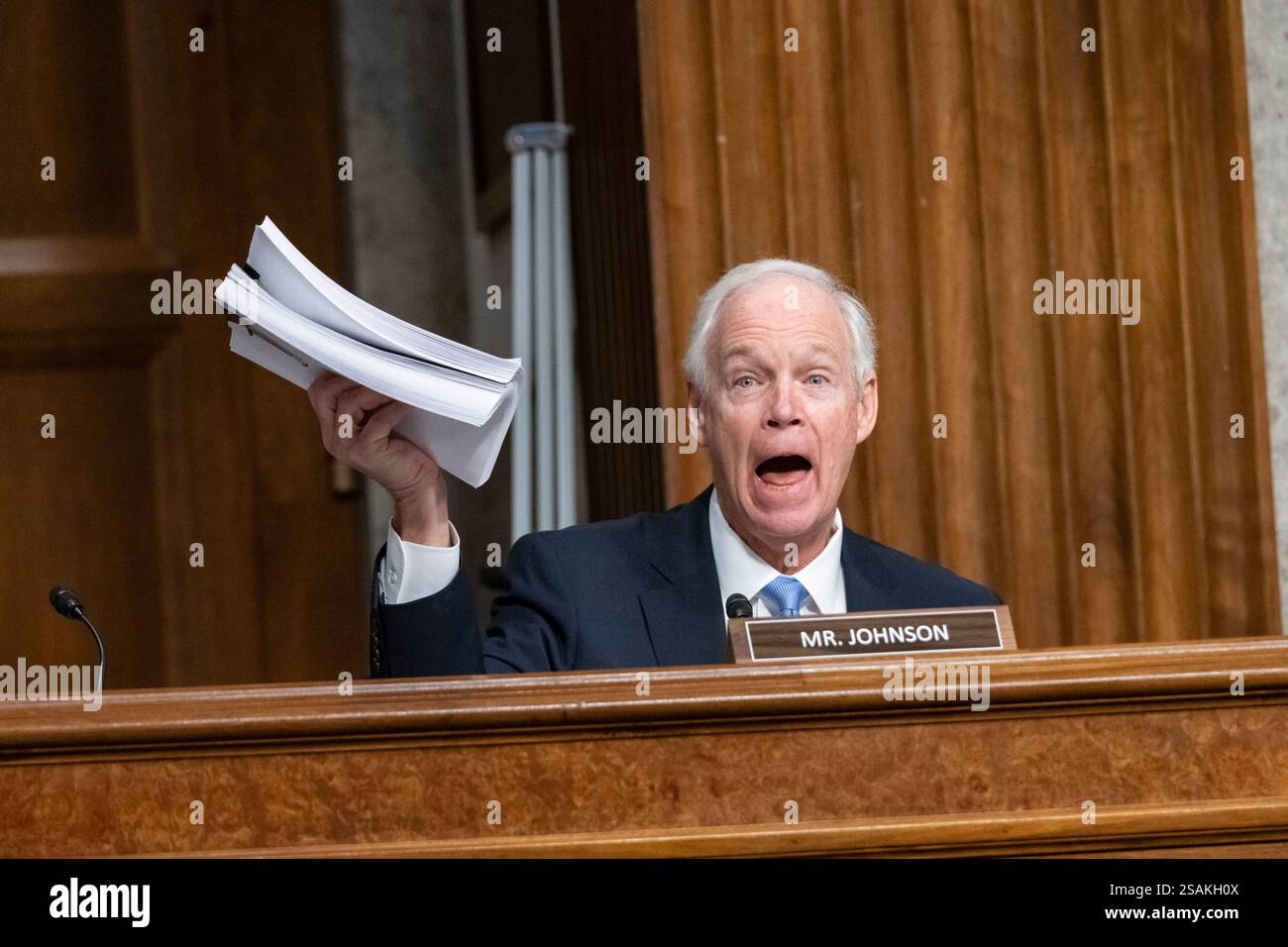 United States Senator Ron Johnson (Republican of Wisconsin) questions ...