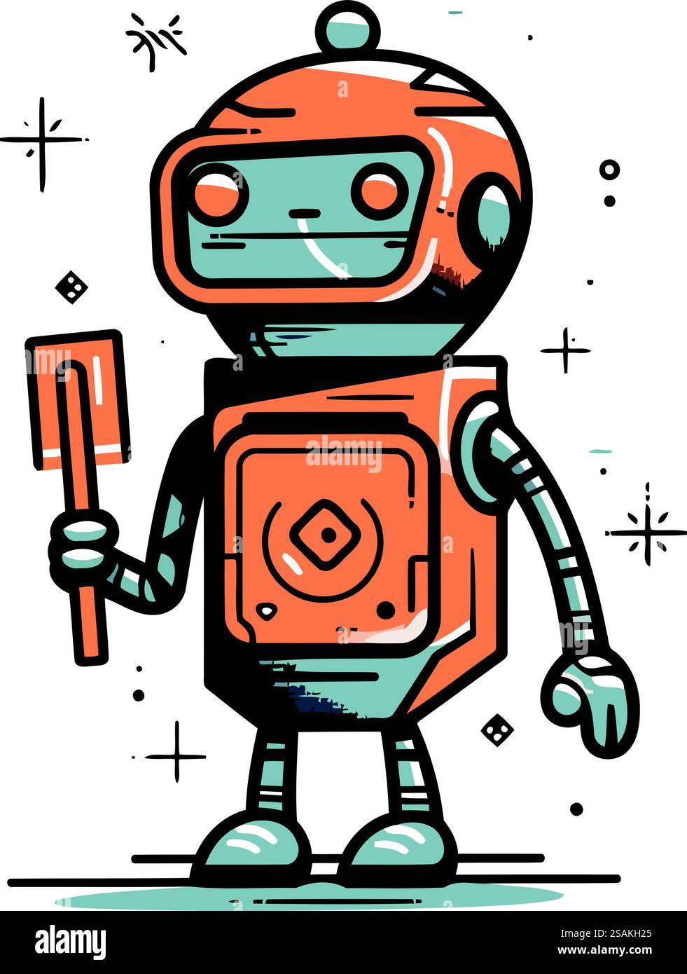 Cute robot cartoon vector illustration. Cute robot vector illustration ...