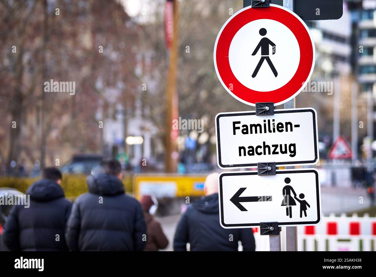 January 30, 2025: PHOTOMONTAGE, symbolic image on the subject of asylum ...
