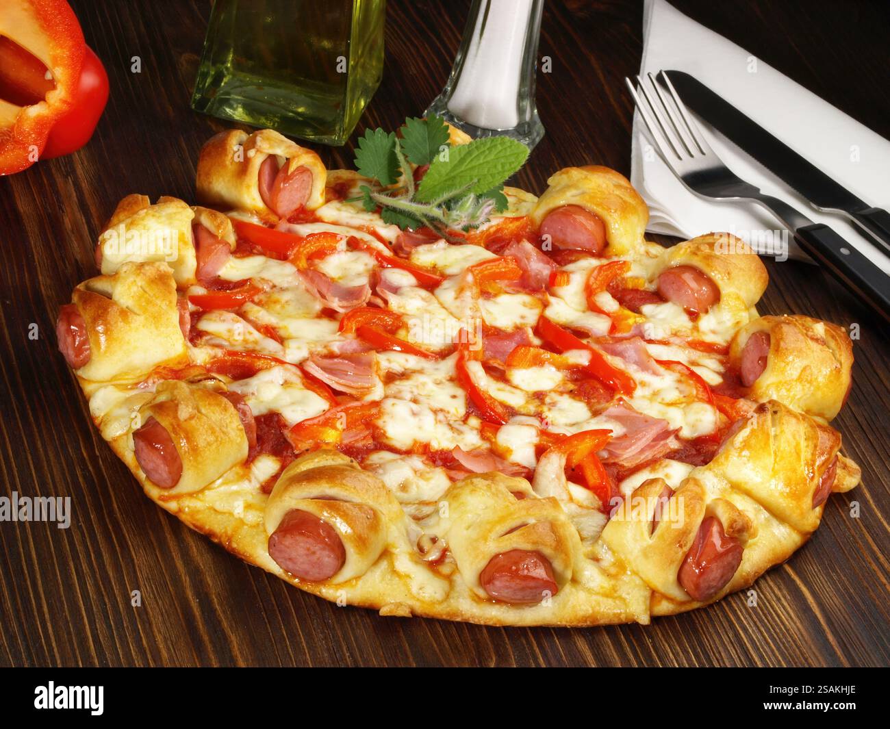 Cooking homemade italian pizza roll hi-res stock photography and images ...