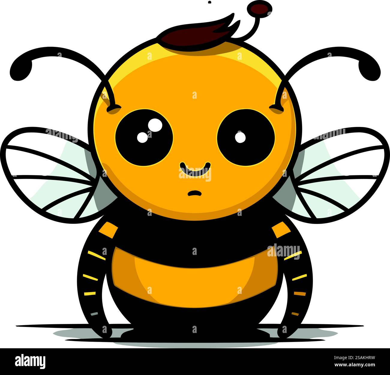 Cute cartoon bee. Vector illustration isolated on a white background ...