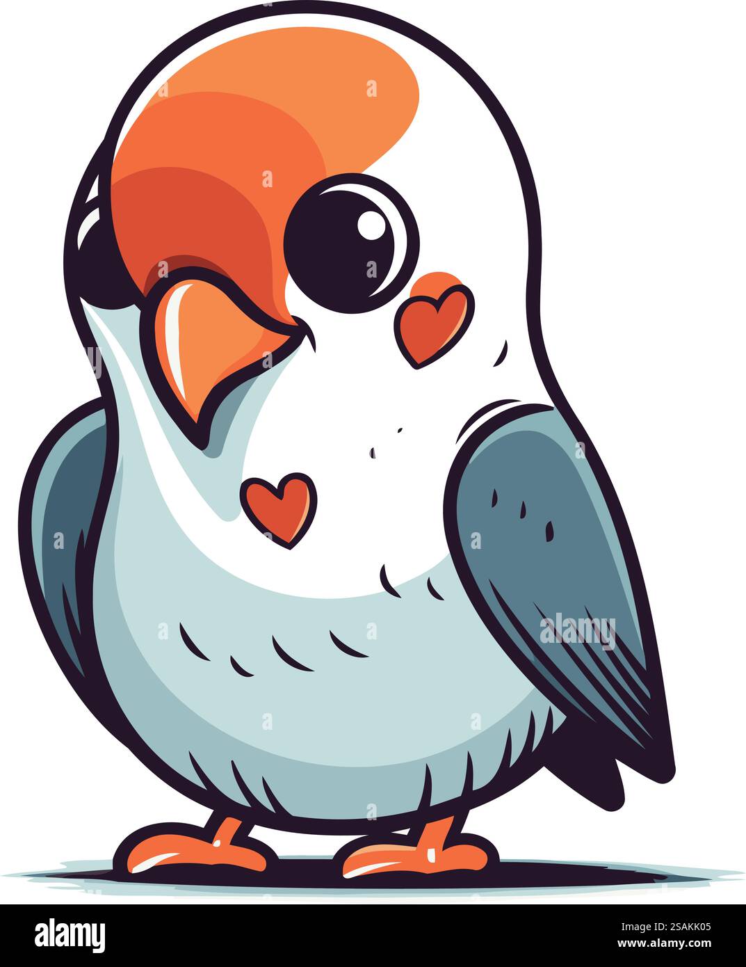Cartoon parrot. Vector illustration isolated on a white background ...