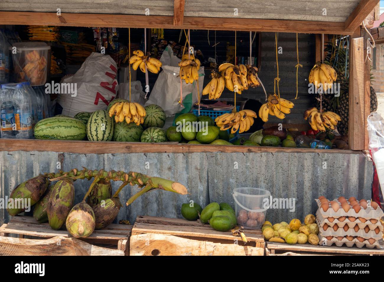 Africa Tanzania, Zanzibar, East Coast, Paje, small local street corner ...