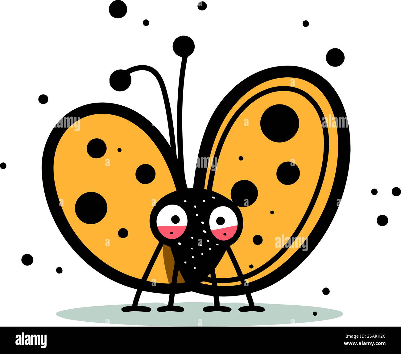 Butterfly character design. Cute butterfly. vector illustration Stock ...