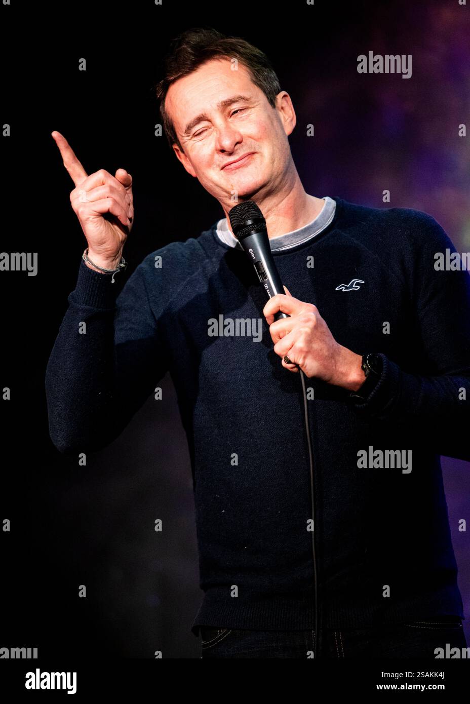 Paddy Lennox performing at Joker Comedy Club, Caddies, Southend, Essex ...