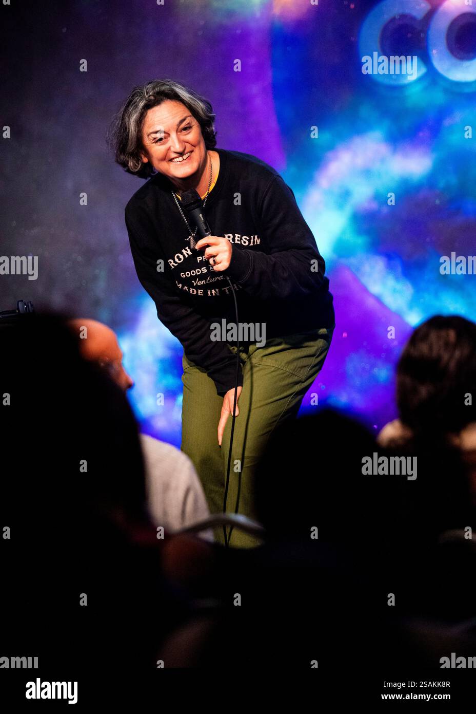 Zoe Lyons performing a preview of her Werewolf Show at Joker Comedy ...