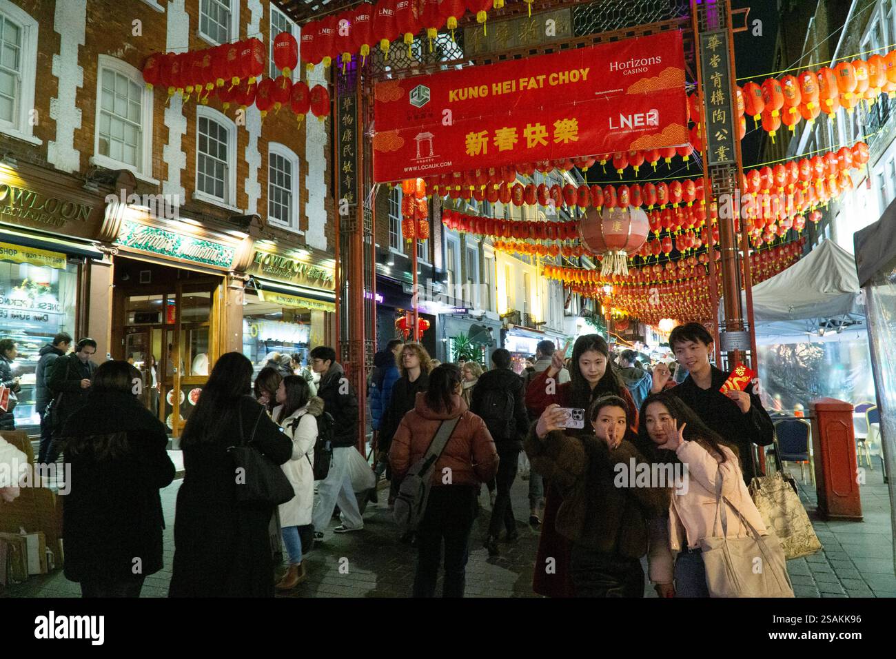 London, UK. 29th Jan, 2025. The shops and restaurants of China Town are ...