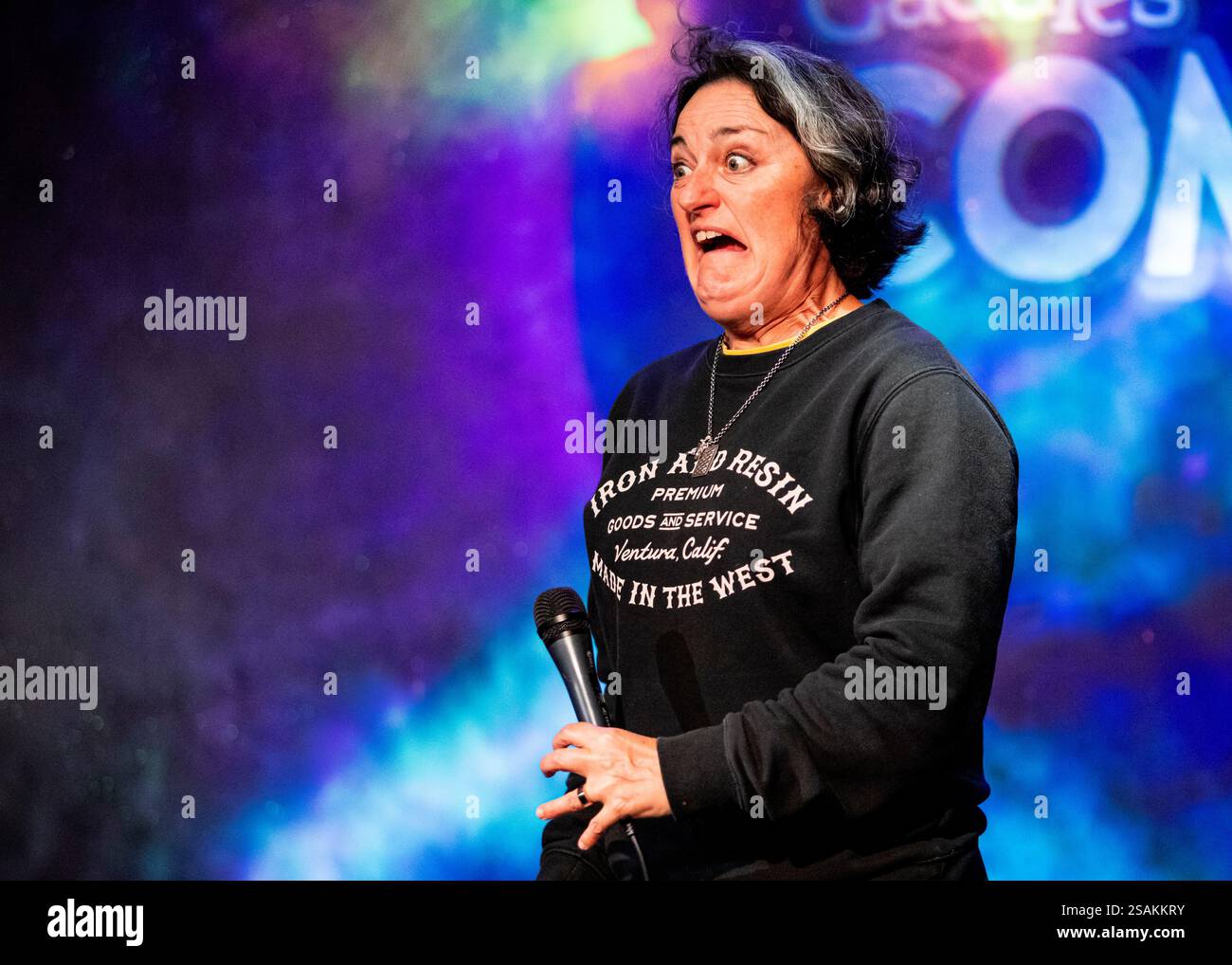 Zoe Lyons performing a preview of her Werewolf Show at Joker Comedy ...