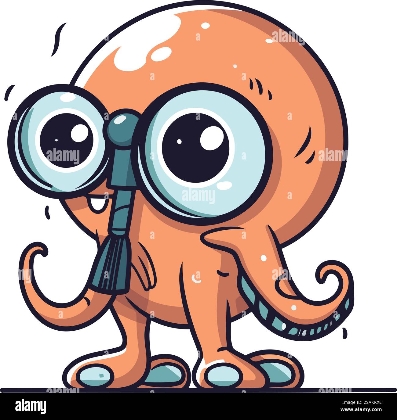 Octopus character. Cute cartoon octopus. Vector illustration Stock ...