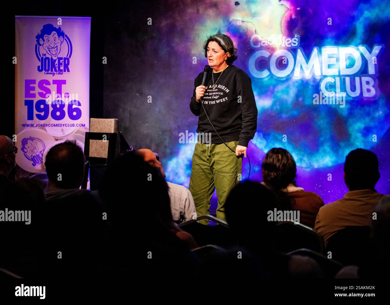 Zoe Lyons performing a preview of her Werewolf Show at Joker Comedy ...