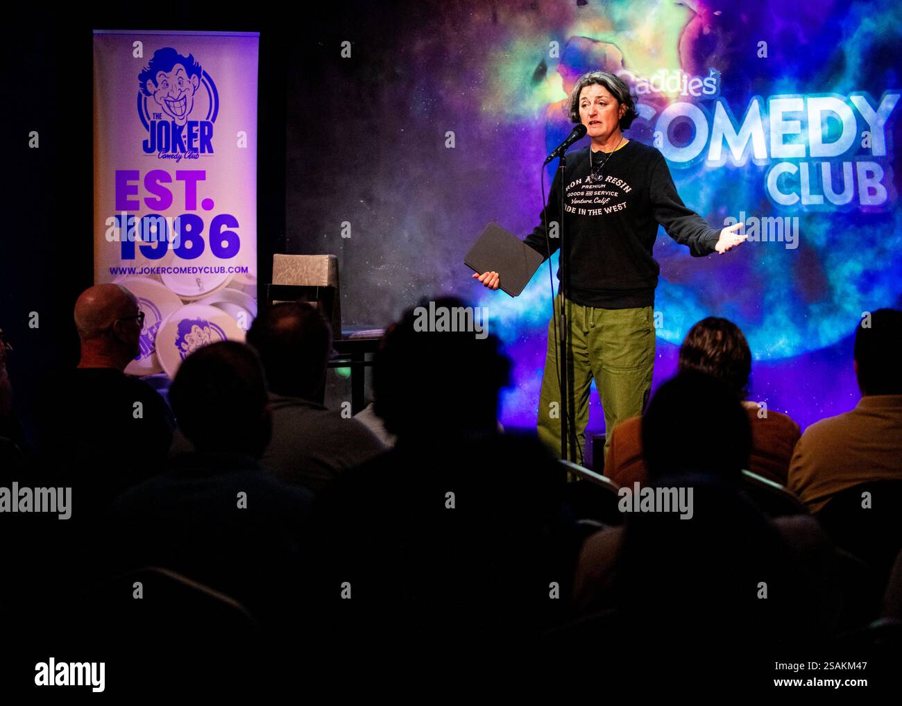 Zoe Lyons performing a preview of her Werewolf Show at Joker Comedy ...