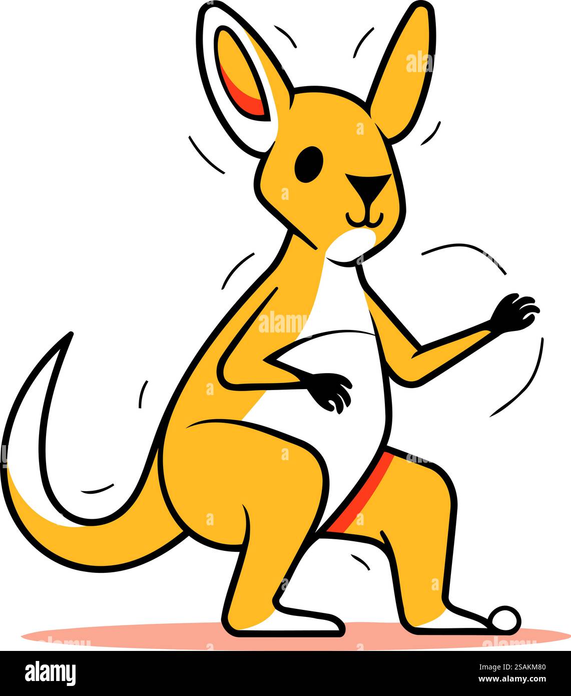 Cartoon kangaroo. Vector illustration of a kangaroo Stock Vector Image ...
