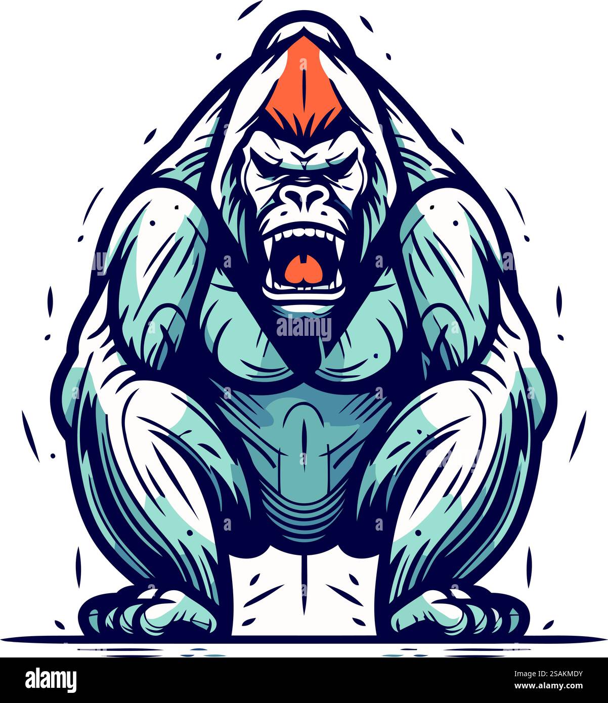 Gorilla. Vector illustration for t shirt or poster Stock Vector Image ...