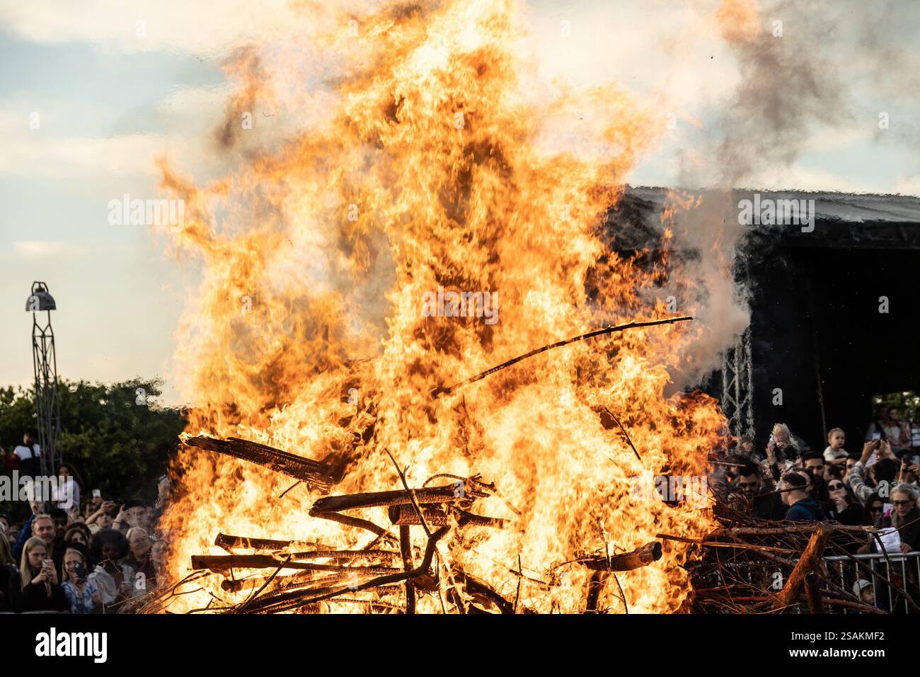 Copenhagen, Denmark. 23rd June, 2024. General view of the burning fire ...