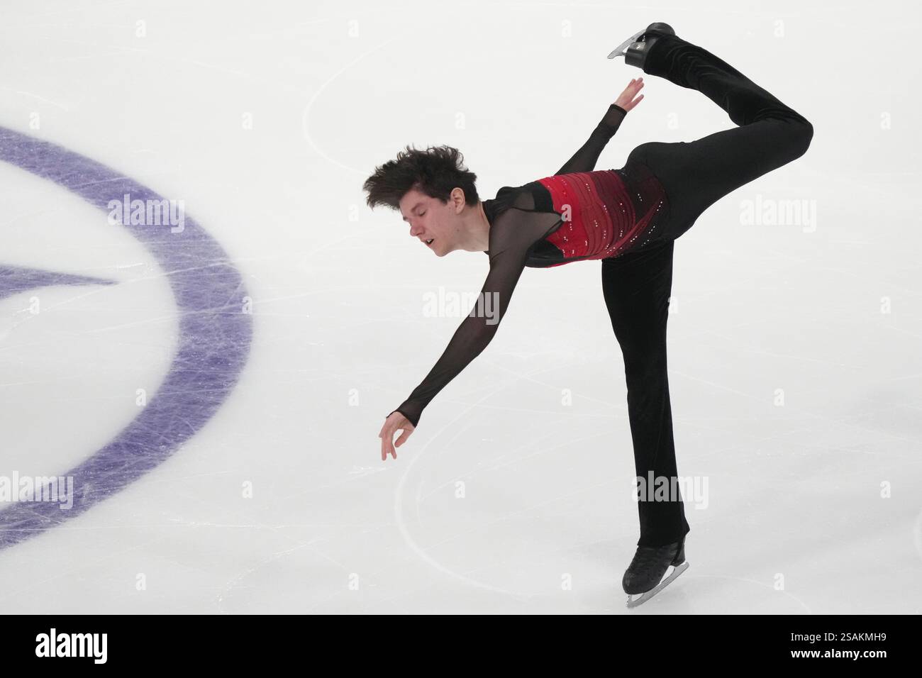 Adam Hagara of Slovakia performs during the men's short program at the ...