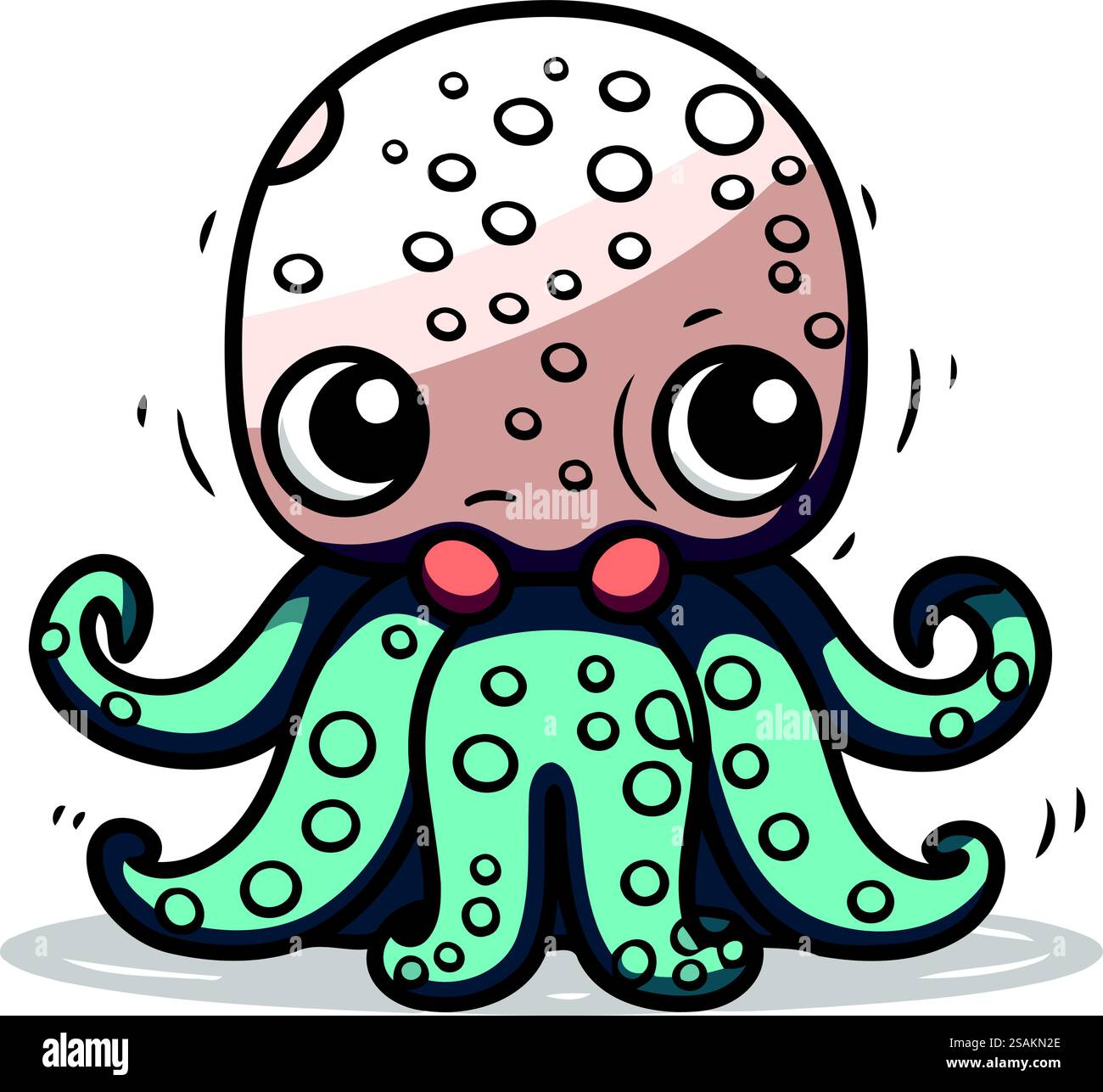Cute octopus cartoon vector illustration. Cute octopus character Stock ...
