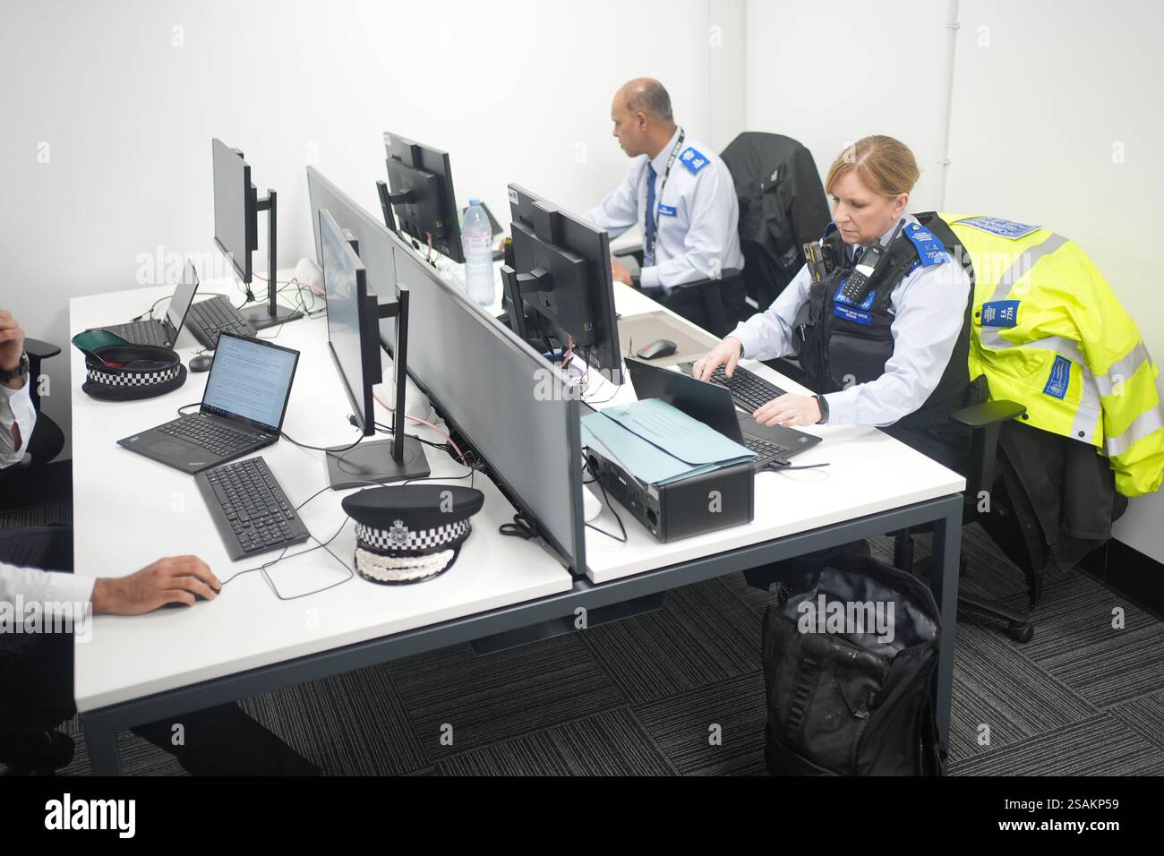 Police officers working at the new innovative Police Hub at the Orchard ...