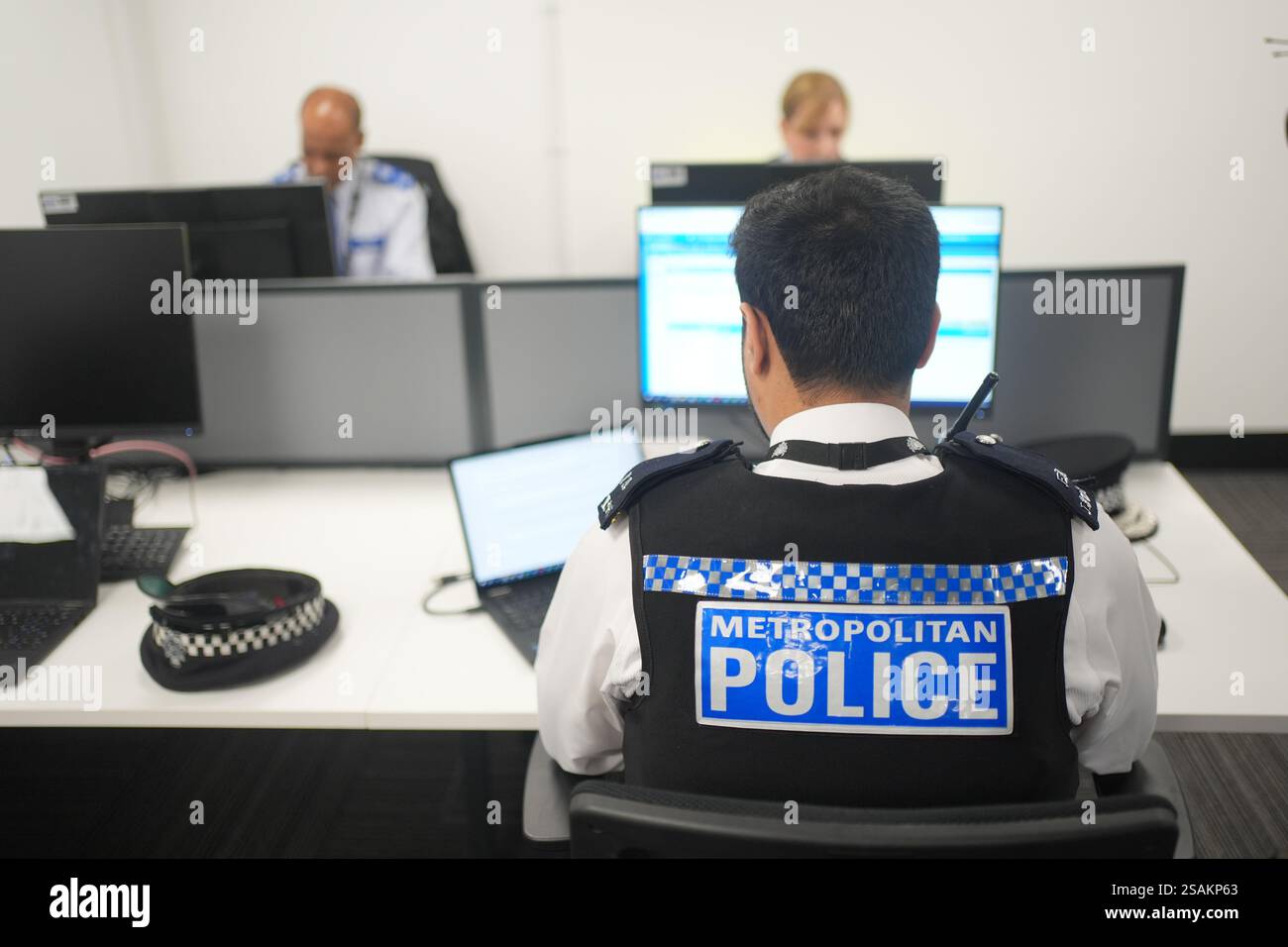 Police officers working at the new innovative Police Hub at the Orchard ...